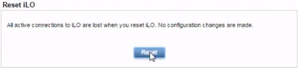 Tutorial - How to Restart iLO Interface without restarting the HP Server