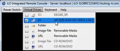 Tutorial HP iLO - Remote installation of operating system