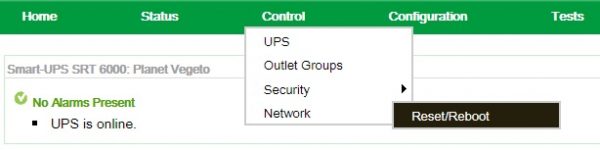 Tutorial APC UPS - Reset the Management interface to the factory default