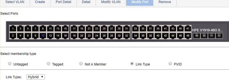 Tutorial - HP Switch Hybrid Port Configuration using the Web Interface