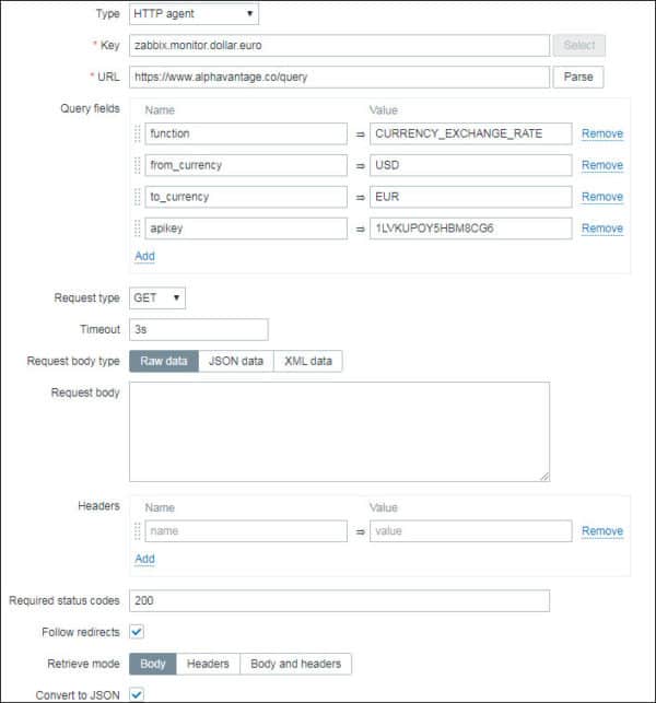 Tutorial Using Zabbix Json Feature To Monitor The Dollar Price