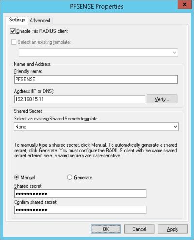 Tutorial PFSense - Active Directory Authentication using Radius