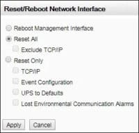 Tutorial APC UPS - Reset the Management interface to the factory default