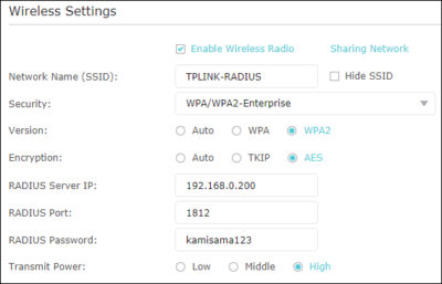 Tutorial TP-LINK Archer C6 AC1200 - Radius authentication