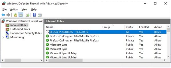 Tutorial Windows - Block IP address using the command-line
