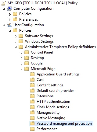 Tutorial GPO - Disable the password manager of Microsoft Edge