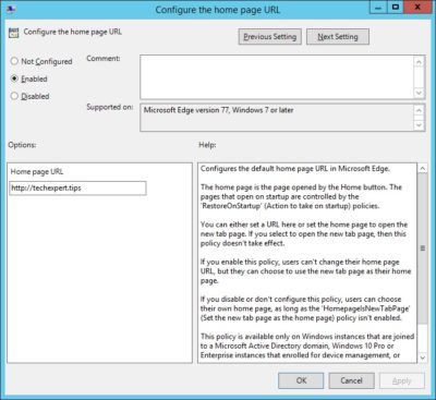 Tutorial GPO - Configure the Microsoft Edge home page [ Step by step ]