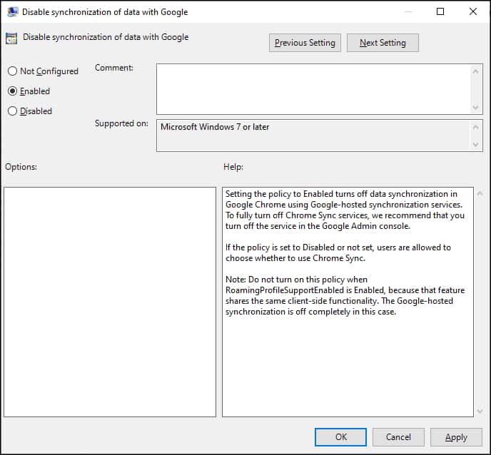 Tutorial GPO Chrome - Synchronisatie van gegevens met Google uitschakelen
